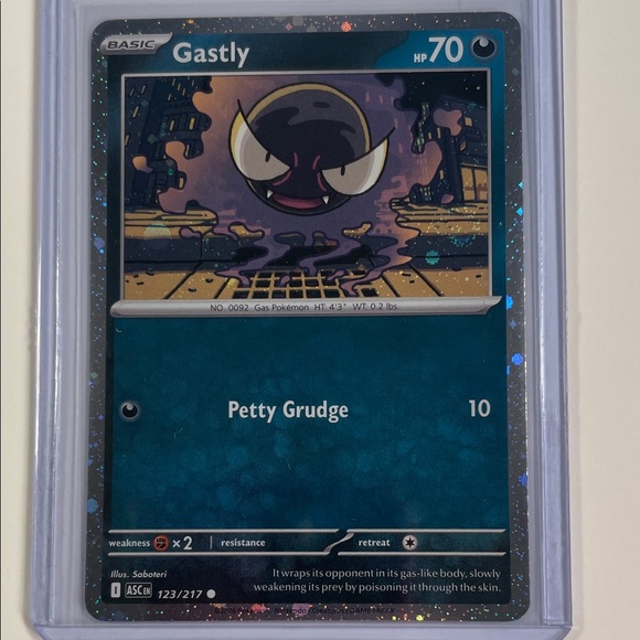 Pokemon | Toys | Pokemon Trading Card Gastly With Blue And Black | Poshmark